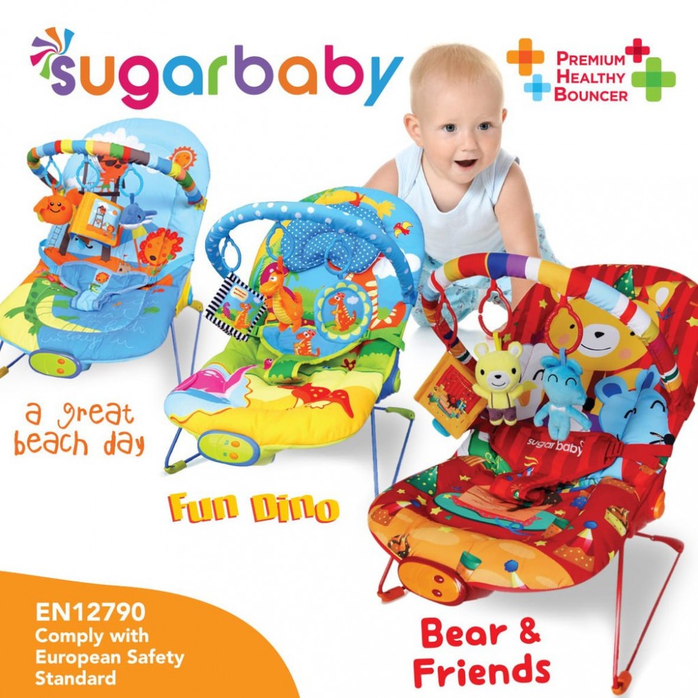 Jual Sugar Baby Bouncer Deluxe Musical VIbration . Sugar Fox / Sugar ...
