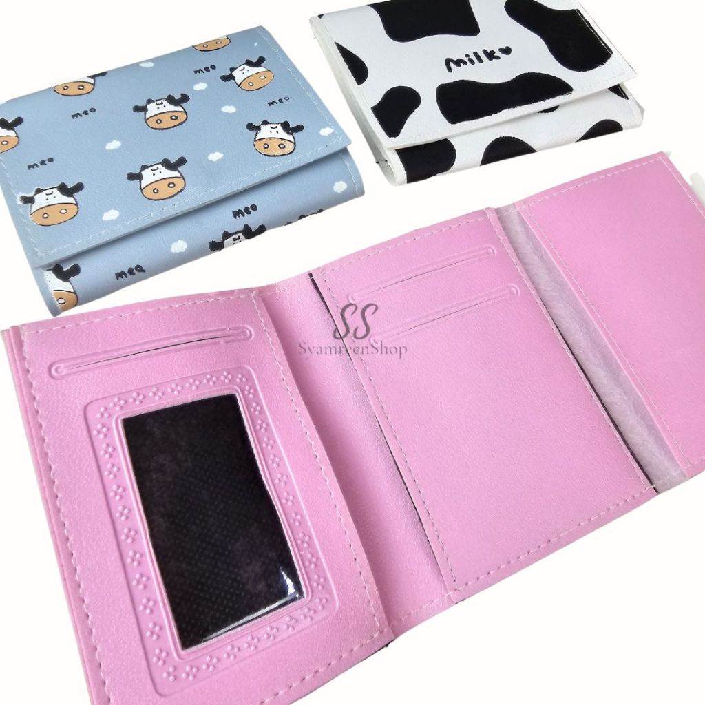 Jual Dompet Wanita Lipat Mini Motif Sapi Cute Fashion Korea | Shopee ...