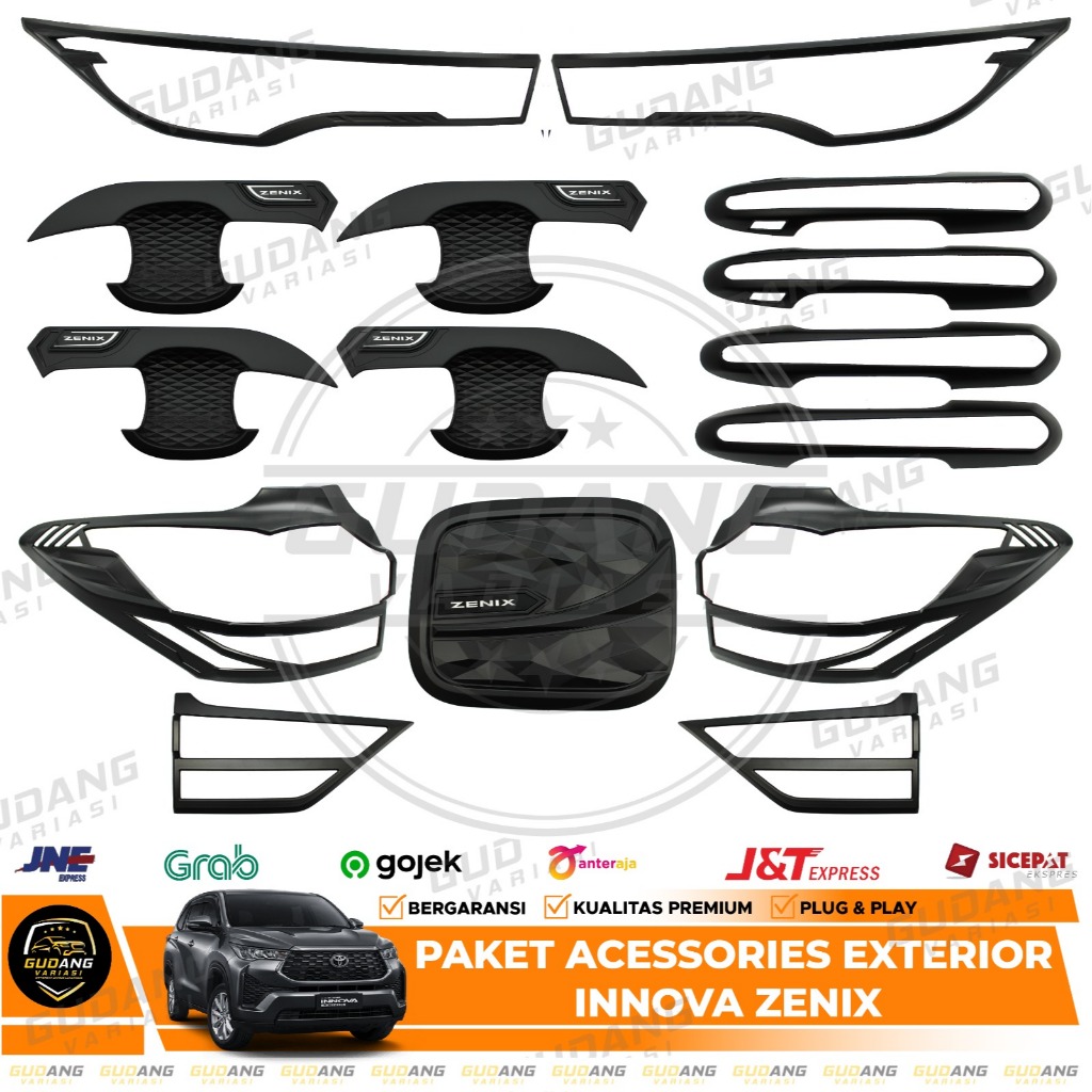 Jual Paket Garnish Depan Belakang + Outer + Handle + Tank Cover Innova Zenix 2023 | Shopee Indonesia