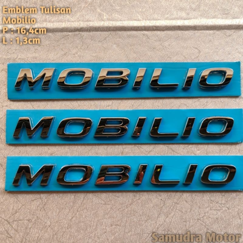 Jual Logo Emblem Tulisan Mobilio 16,4cm Chrome | Shopee Indonesia