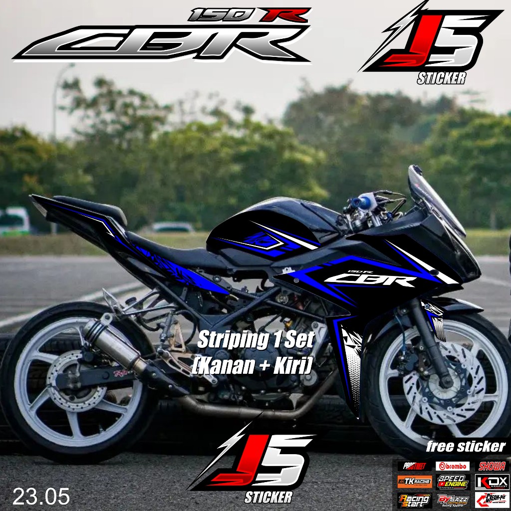 Jual Stiker Striping Variasi Decal CBR 150 Motif Abstrak JS-23.05 ...