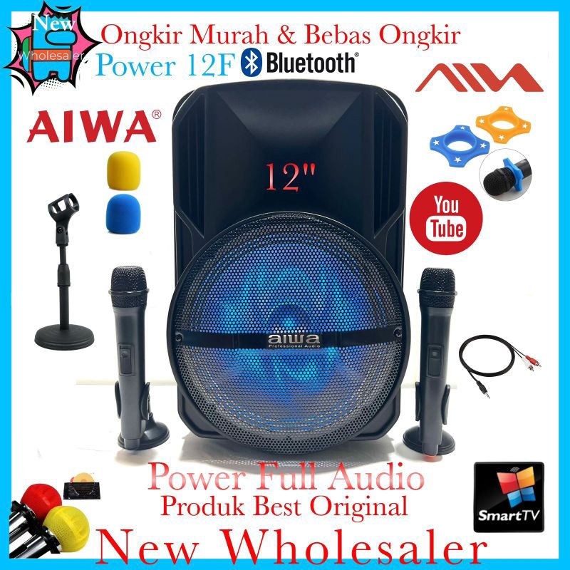 Jual speaker Aktif Sound Aiwa 12inch power Full 12F karaoke mic ...