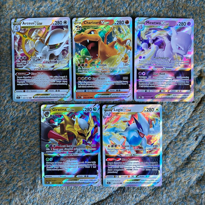 Jual TERMURAH VSTAR RRR arceus charizard giratina lugia mewtwo versi ...