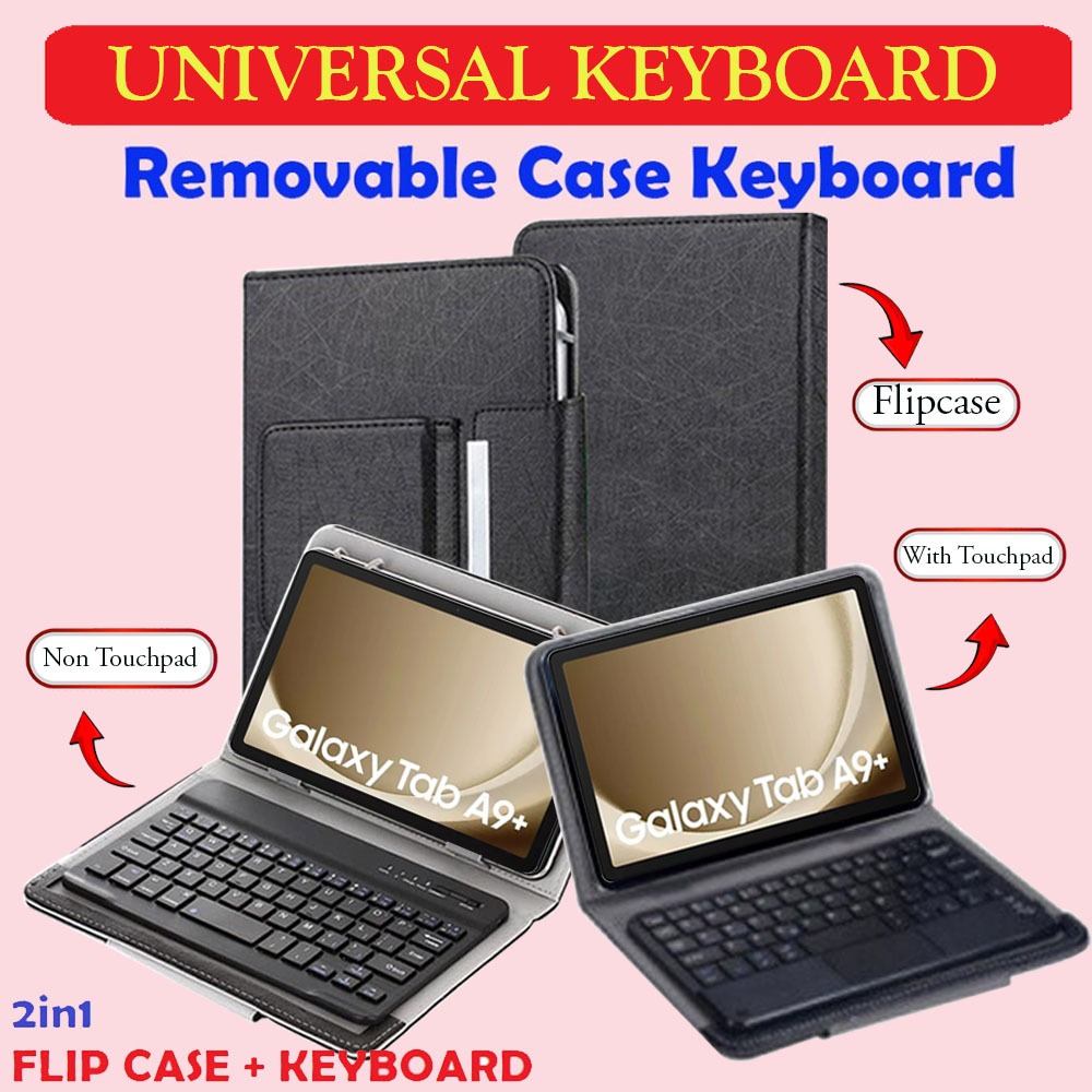 Jual SAMSUNG Tab A9 Plus 11 2023 Removable Keyboard Leather Case Book ...