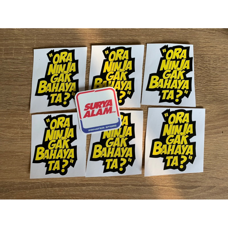Jual STIKER ORA NINJA GAK BAHAYA TA CUTTING | STIKER NINJA 2 STROKE ...