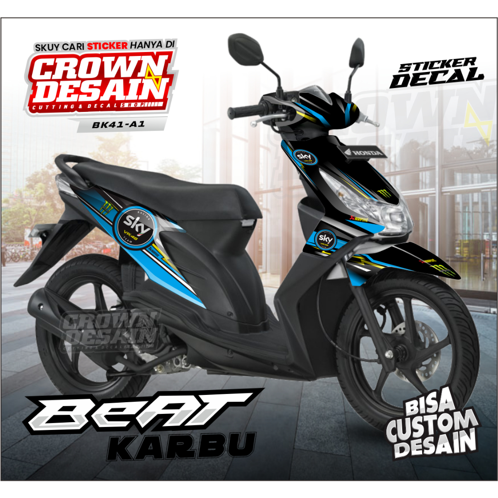 Jual Stiker decal beat karbu motif 46 Sky racing team motogp - striping ...