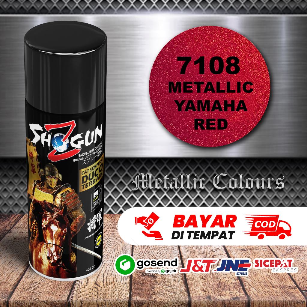 Jual Cat Semprot Pilok Pilox Pylok SHOGUN Z 400 CC Metallic Yamaha Red 7108 Merah Metalik ...