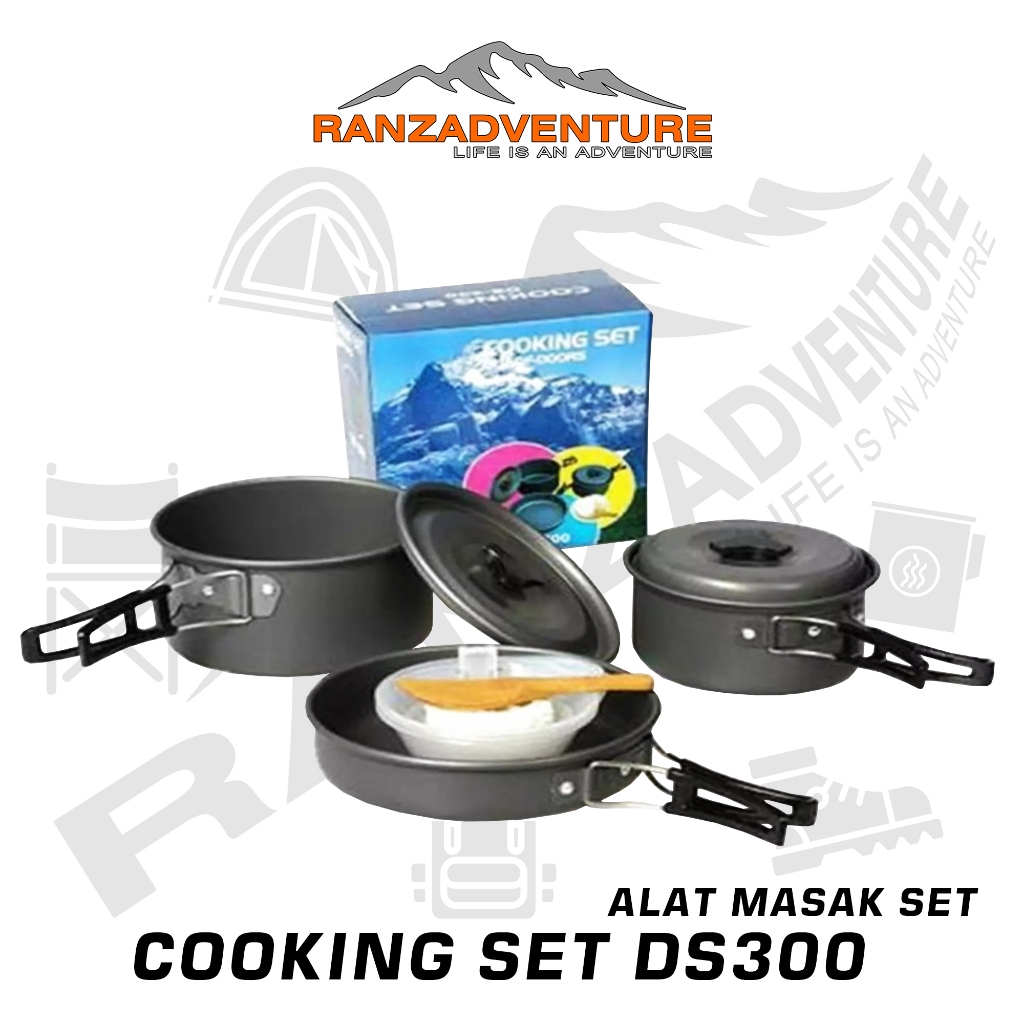 Jual cooking set ds 300 alat masak camping satu set nesting ds-300 ...