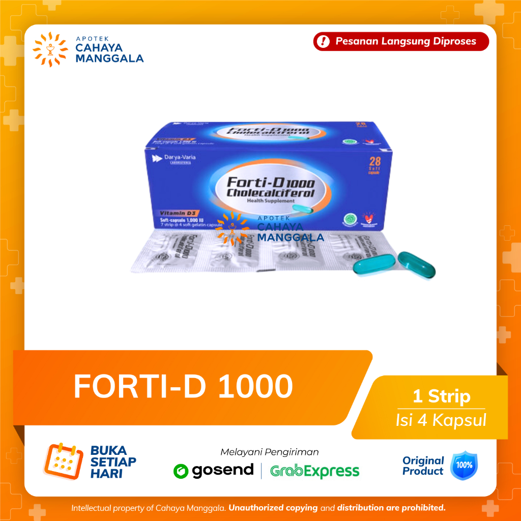 Jual FORTI-D 1000 STRIP @ 4 KAPSUL | Shopee Indonesia