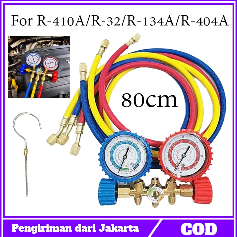 Jual 【siap】Paket Komplit Isi AC Mobil R134a Double Manifold Paket Lengkap Isi Freon AC Mobil ...