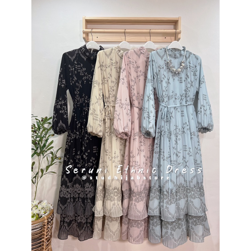 Jual Seruni Ethnic Dress Cerutti by Studhijabstore | Shopee Indonesia