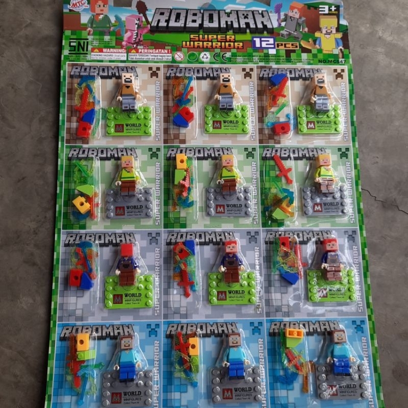Jual Mainan anak - ROBOMAN MINECRAFT lego brick mini figure | Shopee ...