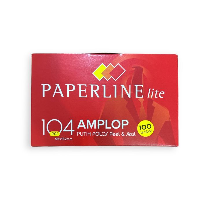 Jual Amplop Paperline Lite 104 PPS Polos Isi 100 Cover Merah / Amplop ...