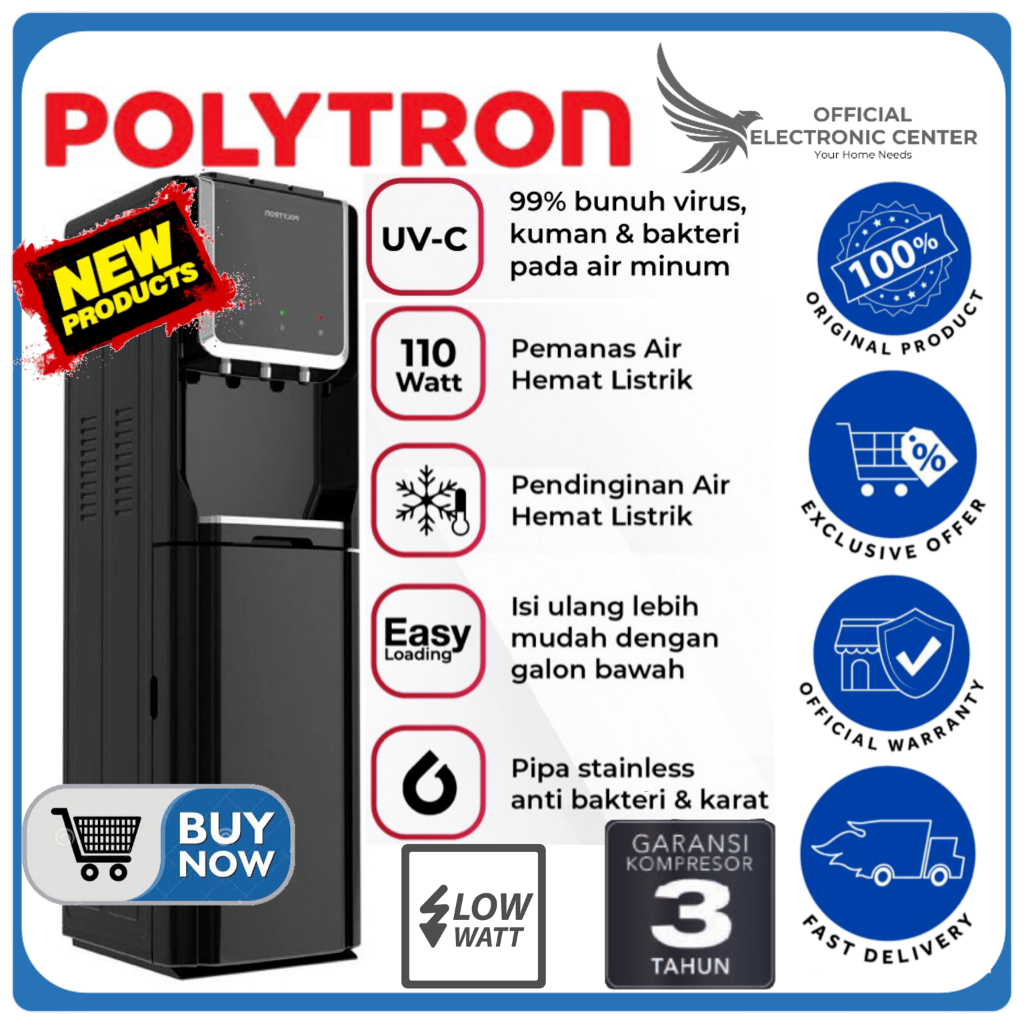 Jual POLYTRON DISPENSER PWC-615 PWC615X PWC615 GALON BAWAH KOMPRESOR ...
