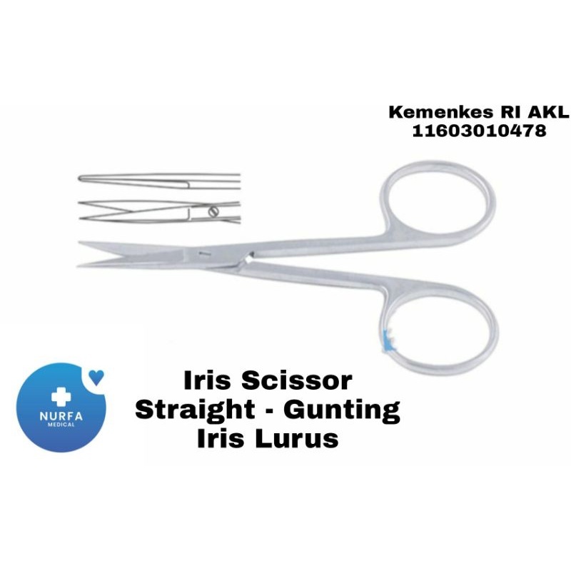 Jual Iris Scissor Straight / Gunting Iris Lurus / Gunting Alis Mata ...