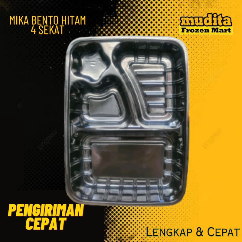 Jual Mika Bento 4 Sekat/ Box Bento/ Mika Lunch Box per bngks isi 50pcs ...