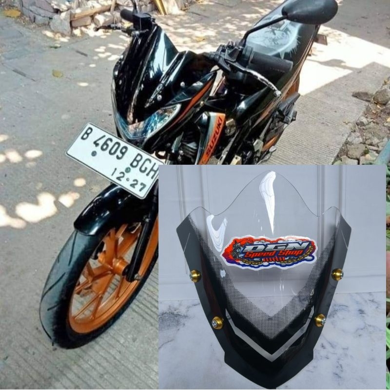 Jual VISOR SATRIA FU FACELIFT MODEL BLACK SERIES PLUS BAUT VARIASI ...