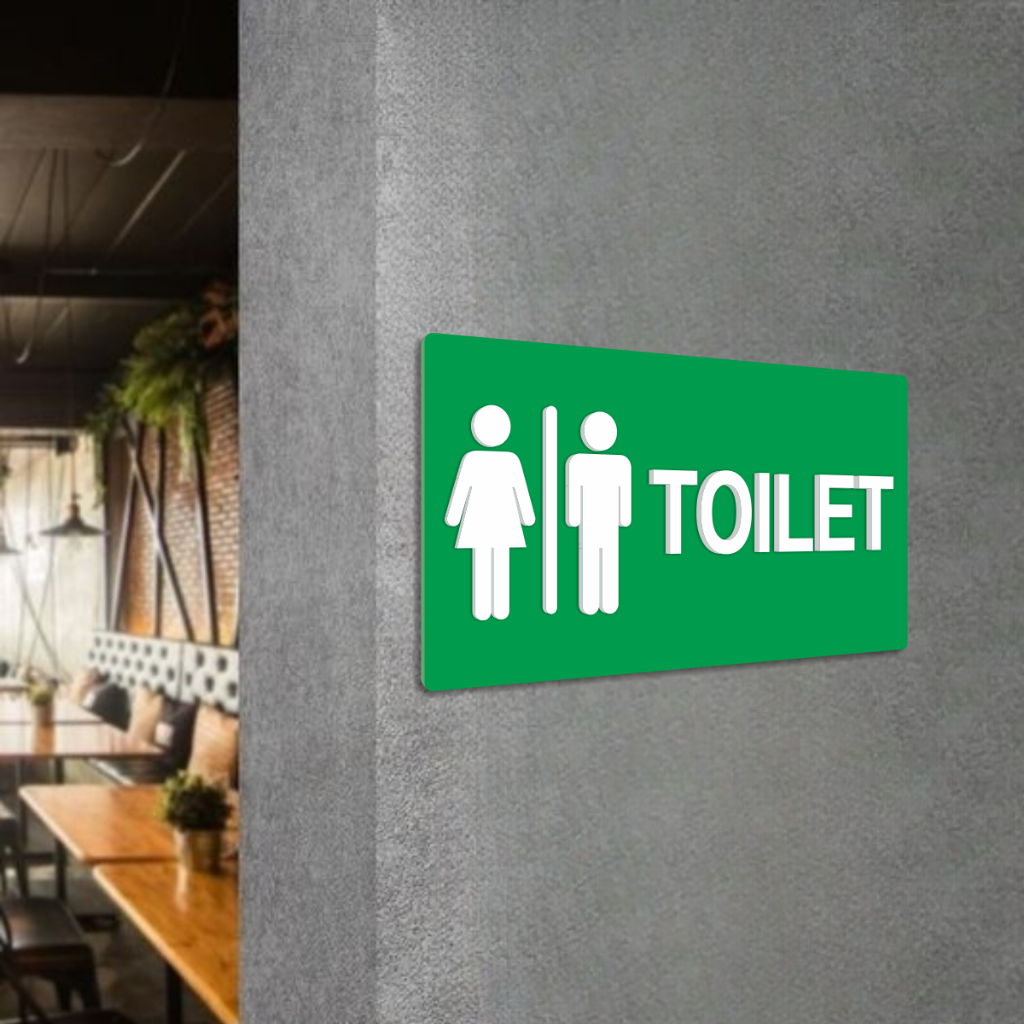 Jual sign board toilet - rest room sign - akrilik sign - pop up signage ...