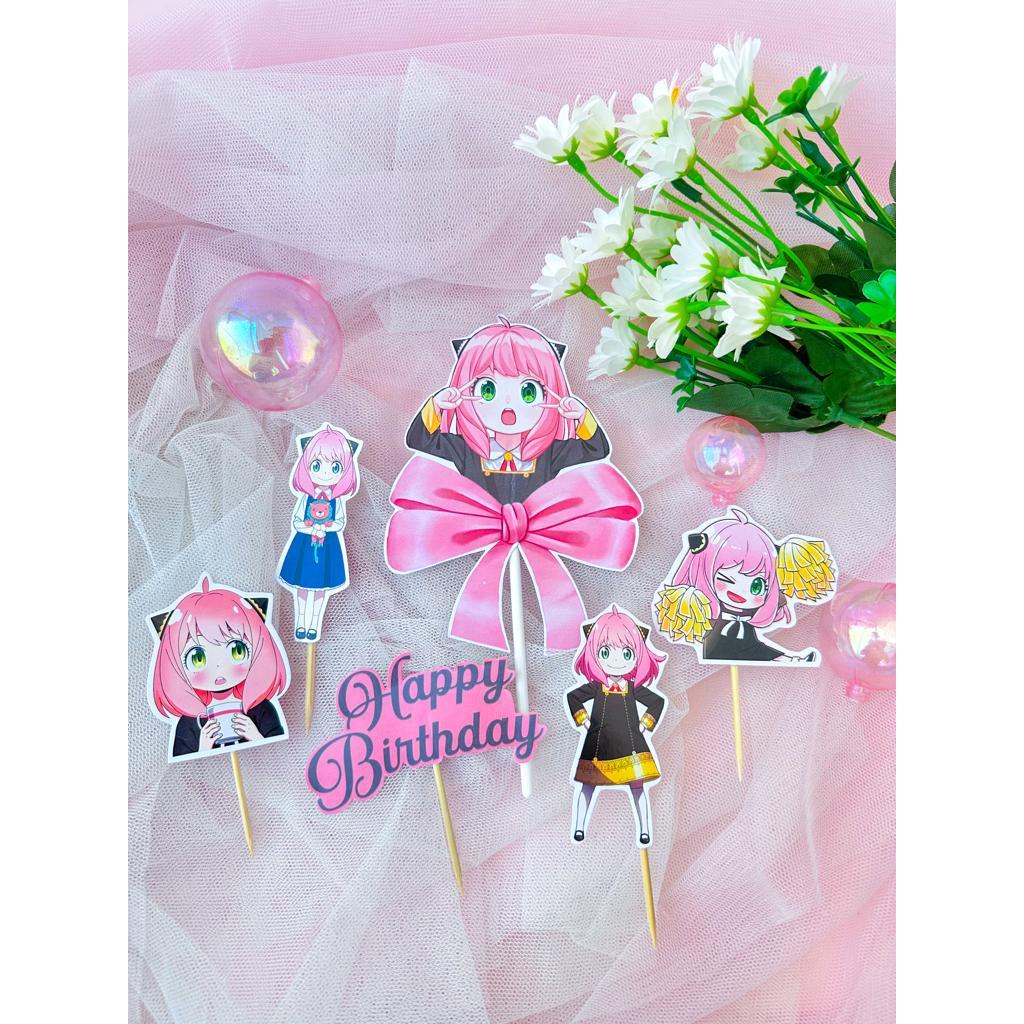 Jual JT - Anya Forger Mini Topper Cake Birthday / Hiasan Kue Ulang ...