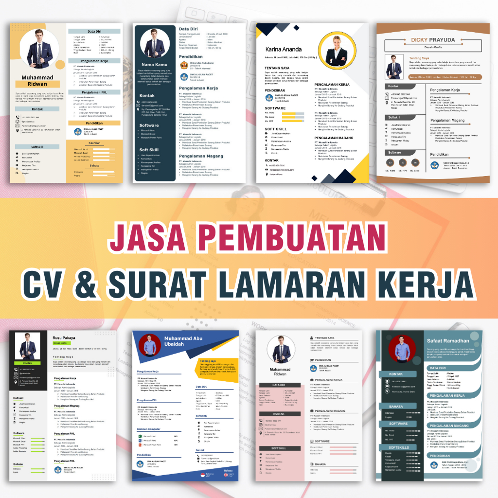 Jual Jasa Desain CV dan Surat lamaran Kerja | Curriculum Vitae | Express 3-6 Jam Selesai ...