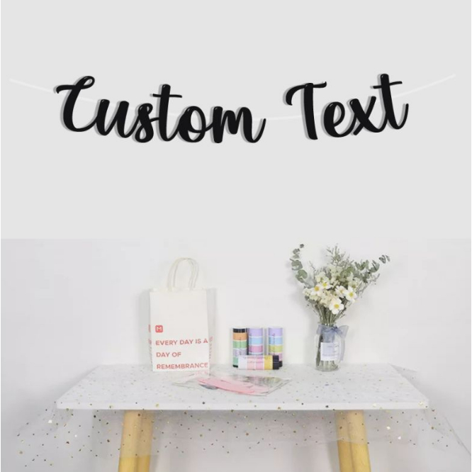 Jual Custom Name Banner huruf / Banner Lettering Custom / Text Backdrop ...