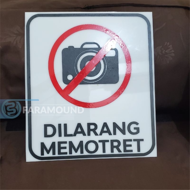 Jual SIGN BOARD TULISAN DILARANG MEMOTRET/DILARANG FOTO | Shopee Indonesia