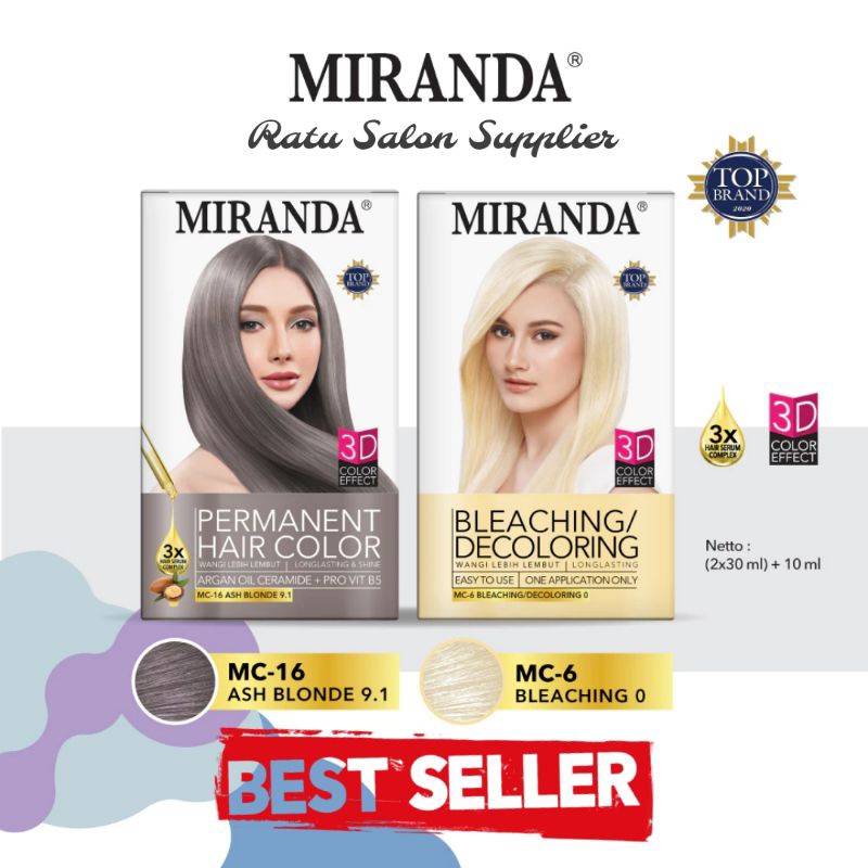 Jual ♠ RATU ♠ Miranda Hair Color 30ml | Cat Semir Rambut Abu Bleaching ...
