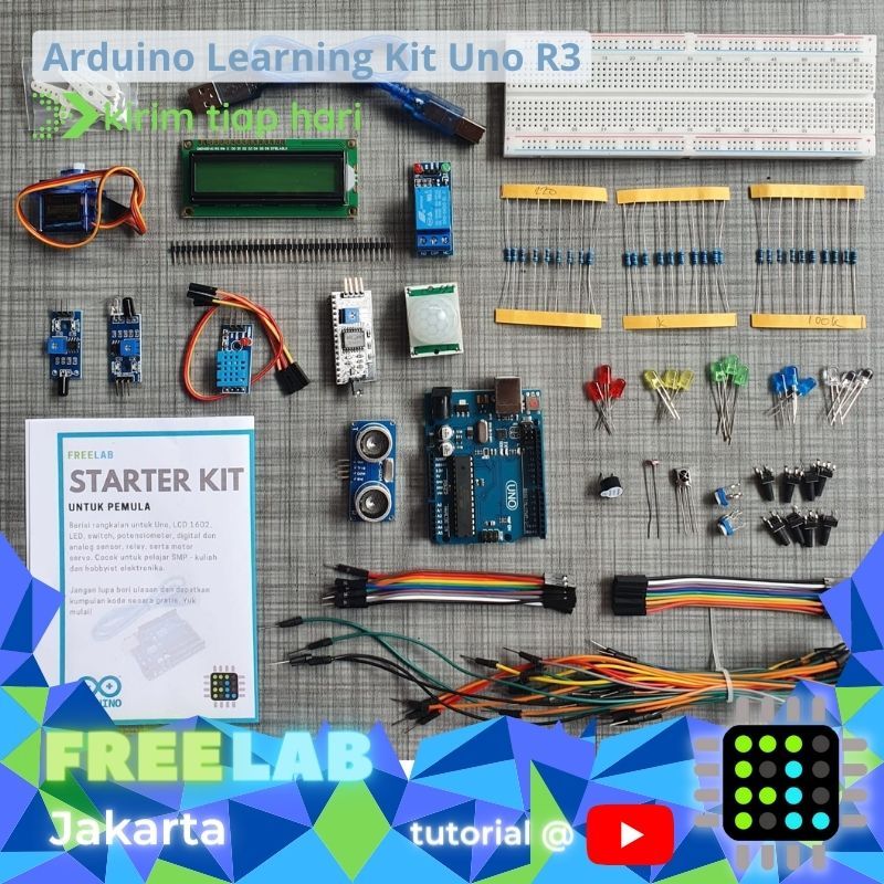 Jual Kit Belajar ARDUINΟ UNO R3 Kit Lengkap utk Pemula + Tutorial ...