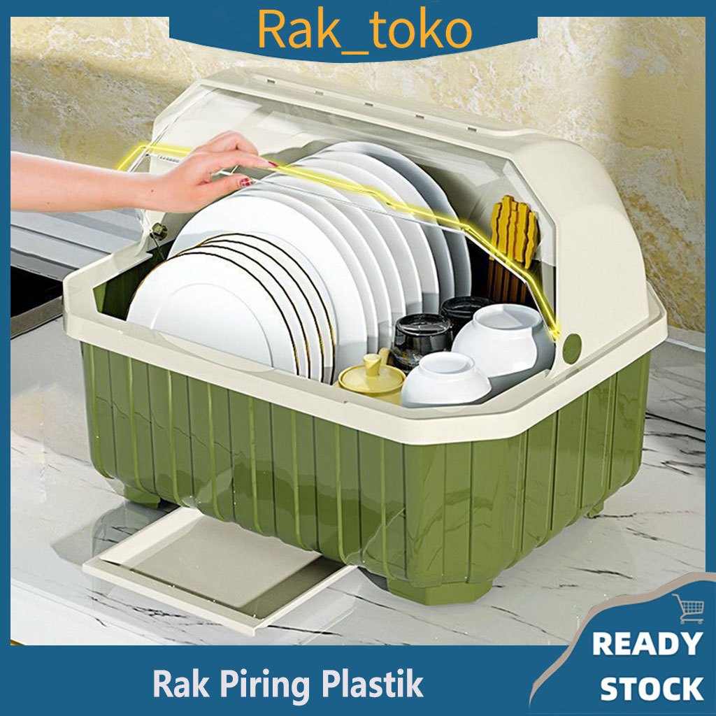 Jual Rak Piring Plastik Rak Pengering Piring Rak Piring Tertutup ...