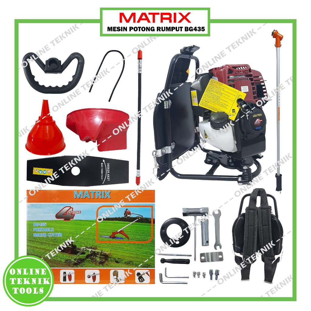 Jual MATRIX BG435 Mesin Potong Rumput Gendong 4 Tak / Brush Cutter BG 435 4T | Shopee Indonesia