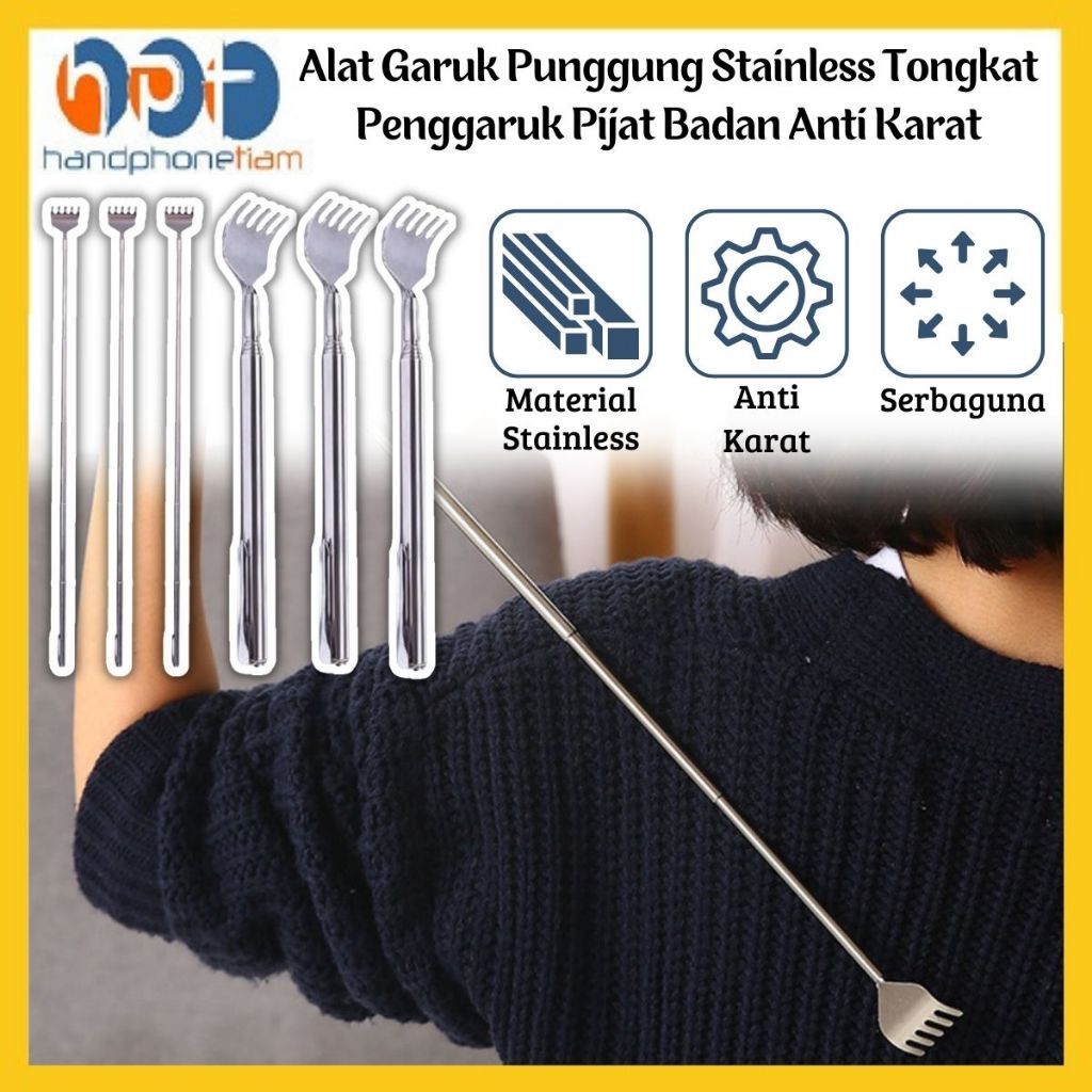 Jual Alat Garuk Punggung Stainless/ Penggaruk Badan Mini Portable ...