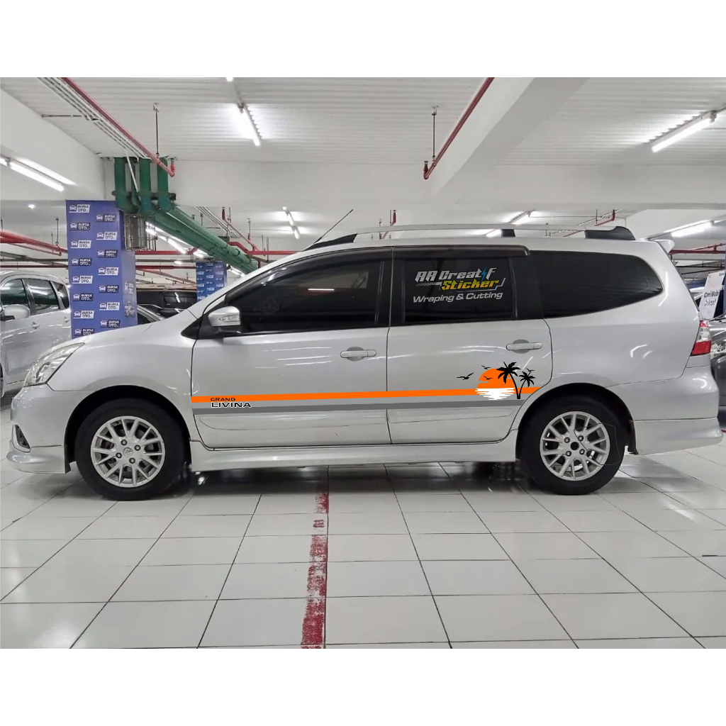 Jual cutting sticker striping mobil nissan livina sustom tema pantai ...