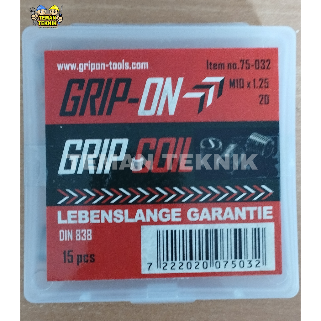 Jual GRIP COIL BAUT MUR DRAT TAMBAH DAGING 6 X 1.0 2D GRIP-ON 75-017 ...