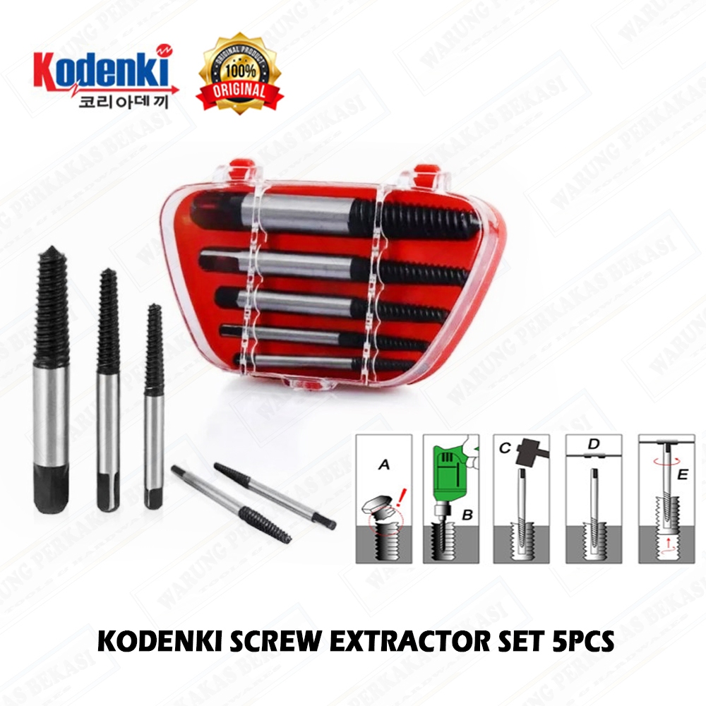 Jual Kodenki 5Pcs Hand Mata Tap Balik Pembuka Baut Patah Rusak 5 pcs ...