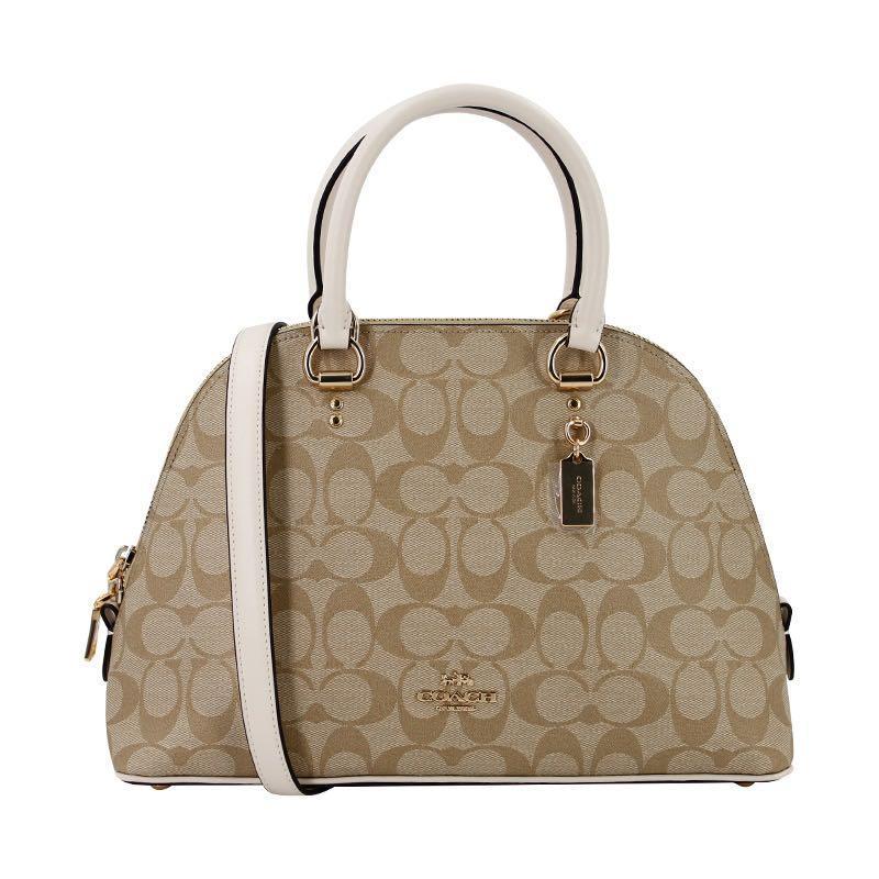 Jual Tas COACH KATY SATCHEl SIGNATURE CHALK IVORY CANVAS 2558 | Shopee ...