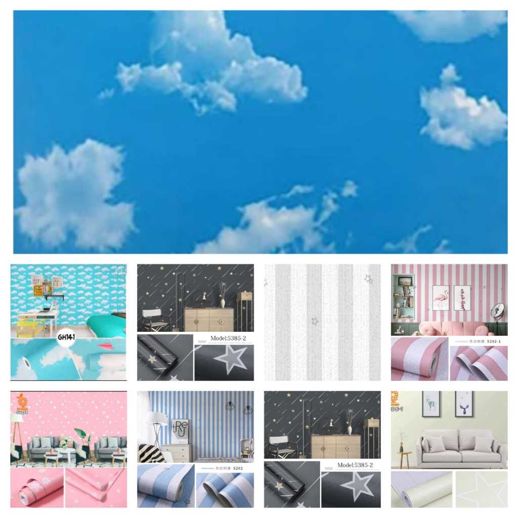 Jual Wallpaper Stiker Dinding Motif Bintang | Wallpaper Stiker Motif ...