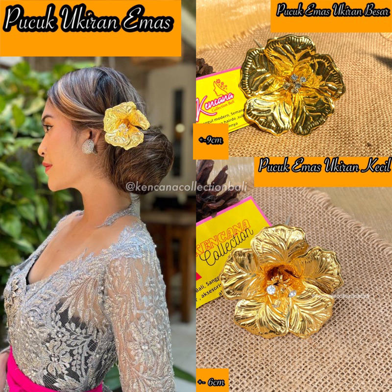 Jual Pucuk Emas Ukiran / bunga pucuk gold premium / bunga mas bali ...