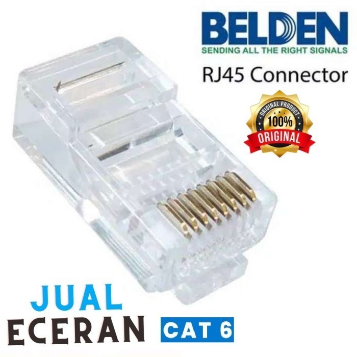 Jual Belden Konektor RJ45 CAT6 Connector RJ45 CAT 6 Eceran - Putih ...