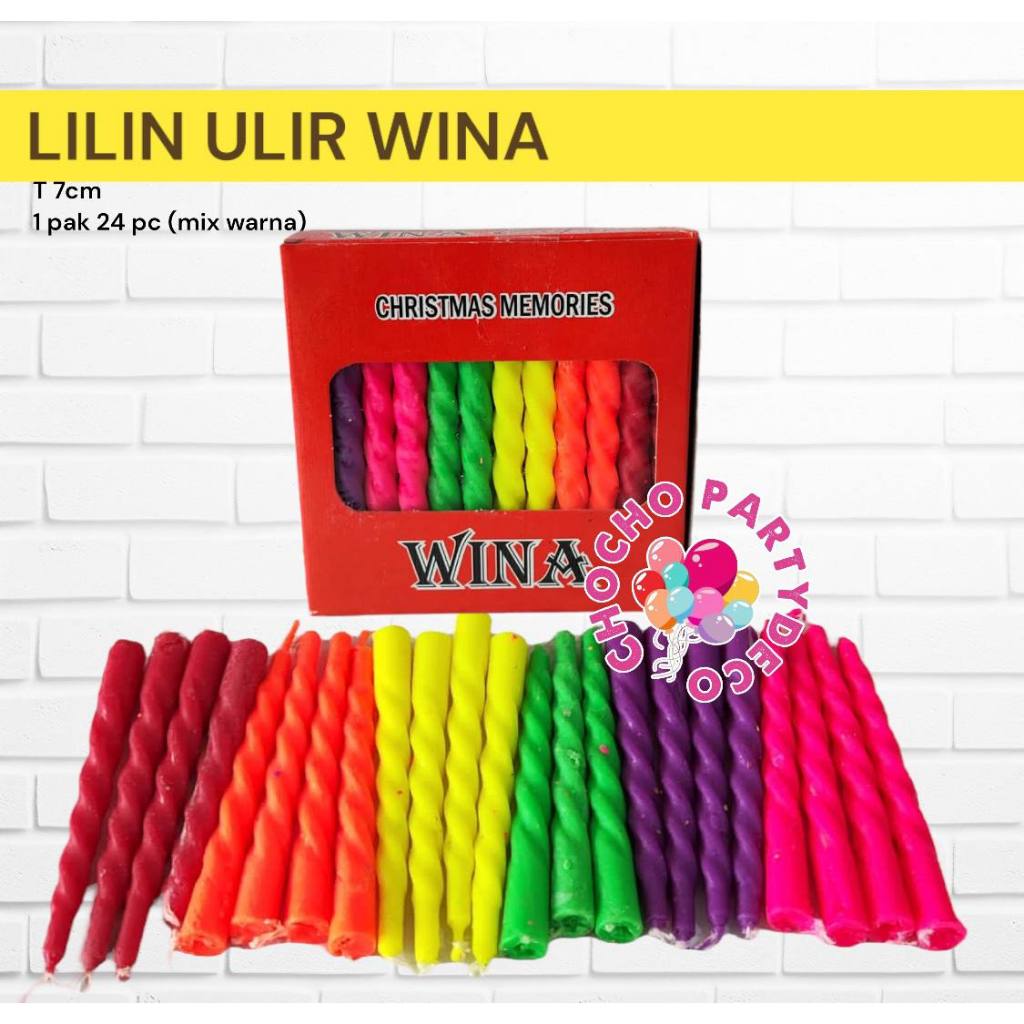 Jual (24pc) lilin wina - lilin ulir lilin lidi lilin spiral murah ...