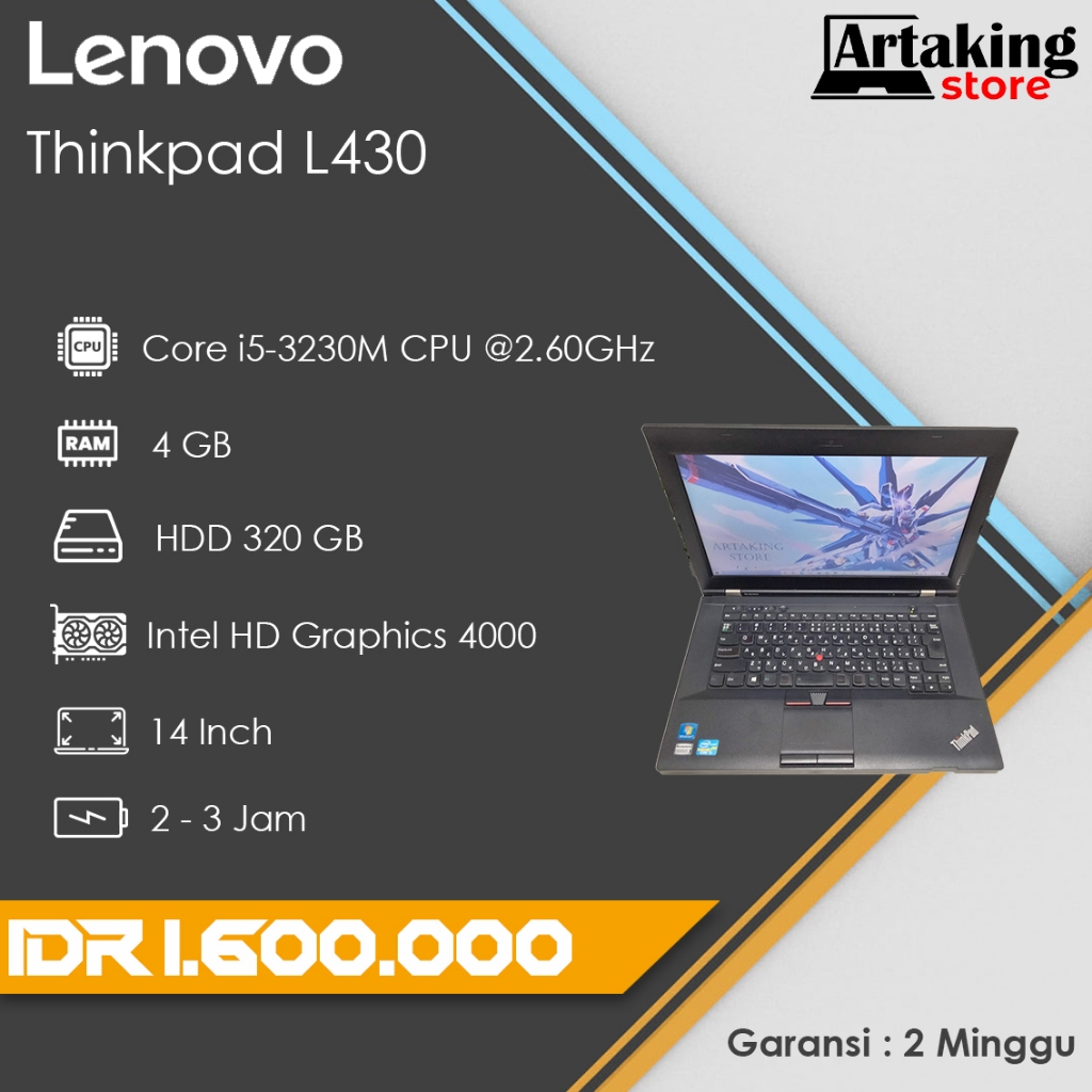 Jual Lenovo Thinkpad L430 - Core i5 - Ram 4gb | Shopee Indonesia