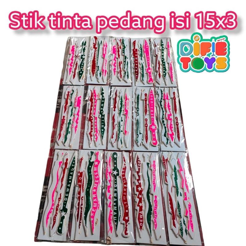 Jual GROSIR MAINAN STICK RACING BENTUK KERIS Stik sablon Mainan stick ...