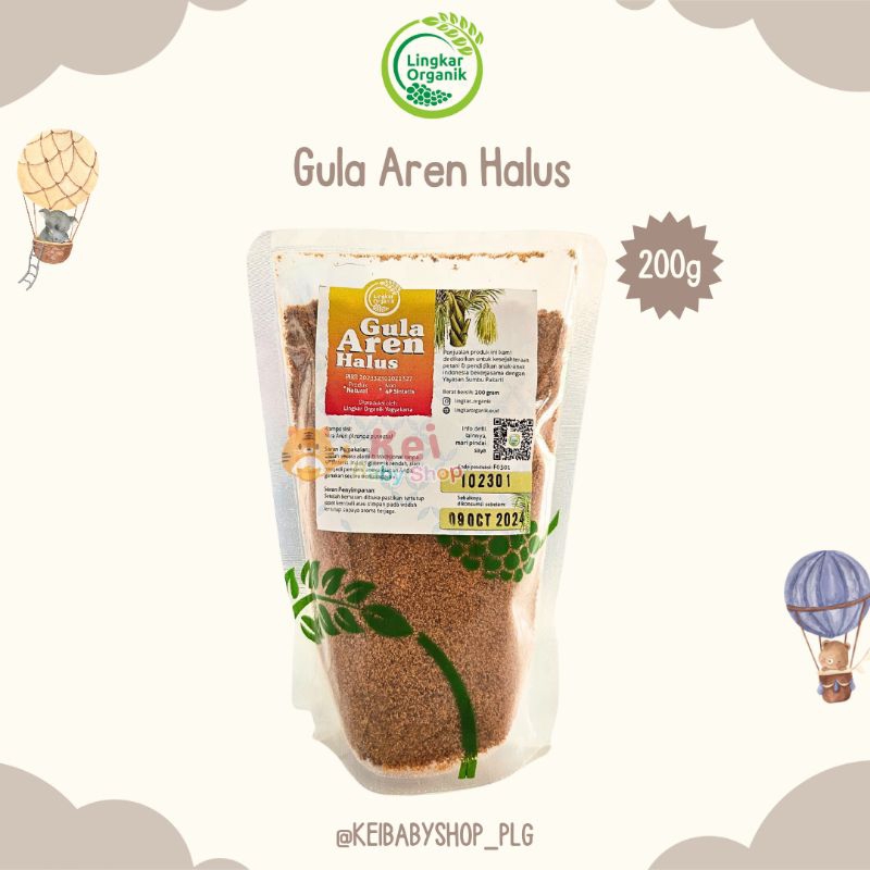 Jual Lingkar Organik Gula Aren Halus 200gr / Gula Aren MPASI Bayi ...