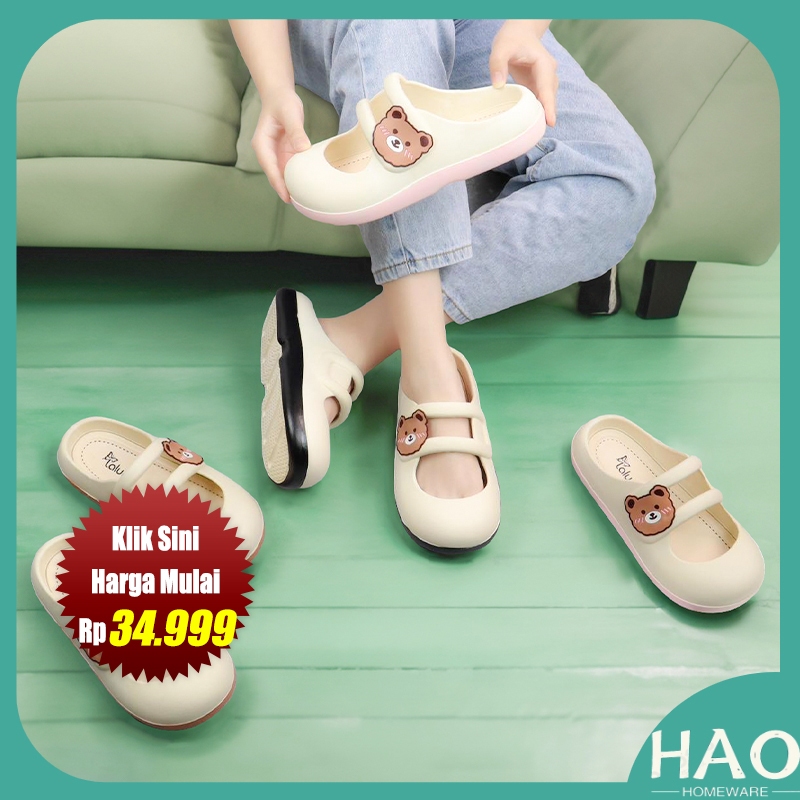 Jual Sandal Mary Jane Jelly Fashion Motif Bear / Sepatu Wanita Import Jibbitz / Sendal Korea ...