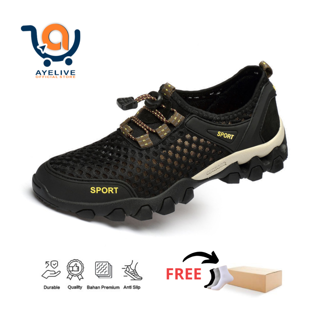 Jual Sepatu Sneakers Gunung Quick Dry Pria Import Terbaru Sepatu ...
