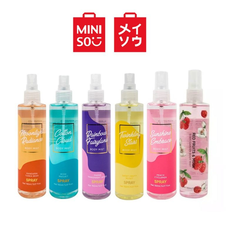 Jual MINISO Body Mist 150ml Eau de Body Spray Series Parfum Spray ...