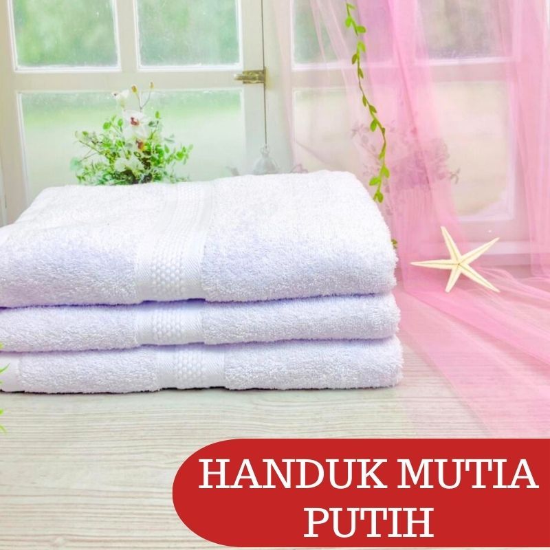 Jual RC Handuk Mandi Hotel Mutia Jumbo Putih Tebal dan Mutia Emboss ...