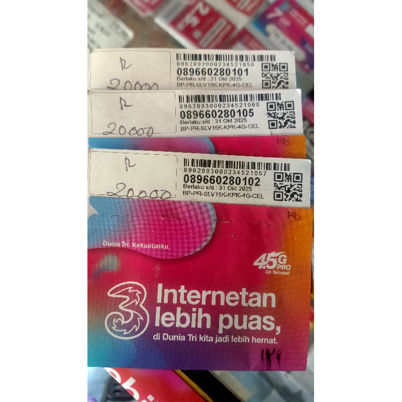 Jual perdana three/tri/3 5gb (waktu berjalan) | Shopee Indonesia
