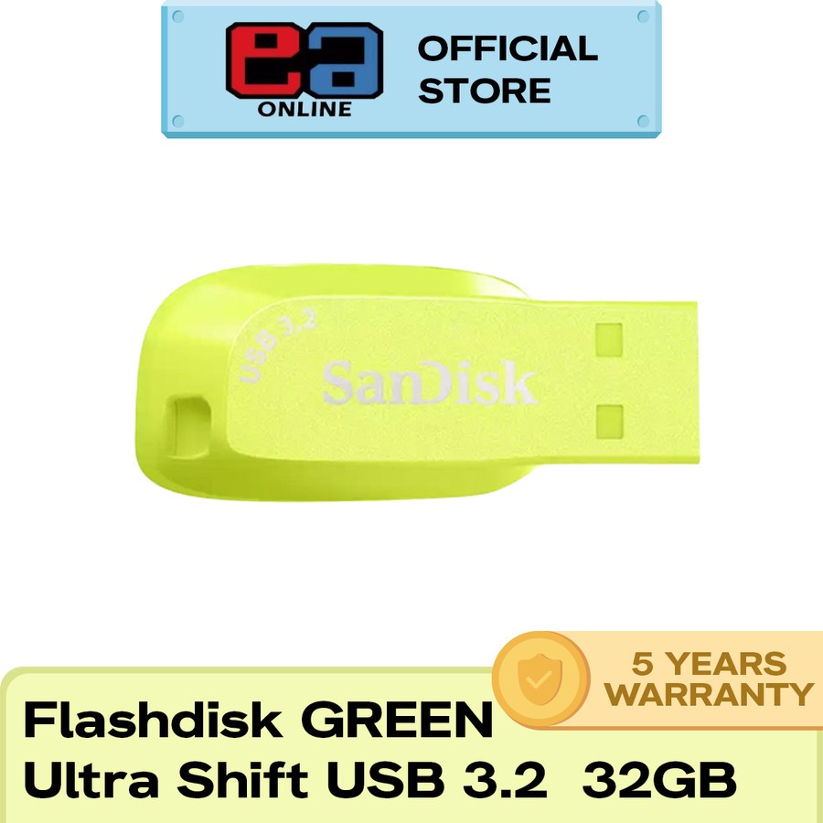 Jual SanDisk CZ410 Ultra Shift USB 3.2 Flash Drive - 32GB - Green ...