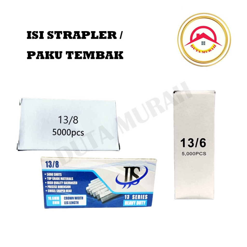 Jual Isi staples jok motor 13/8 (8mm) / Refill Air Strapler / Gun ...