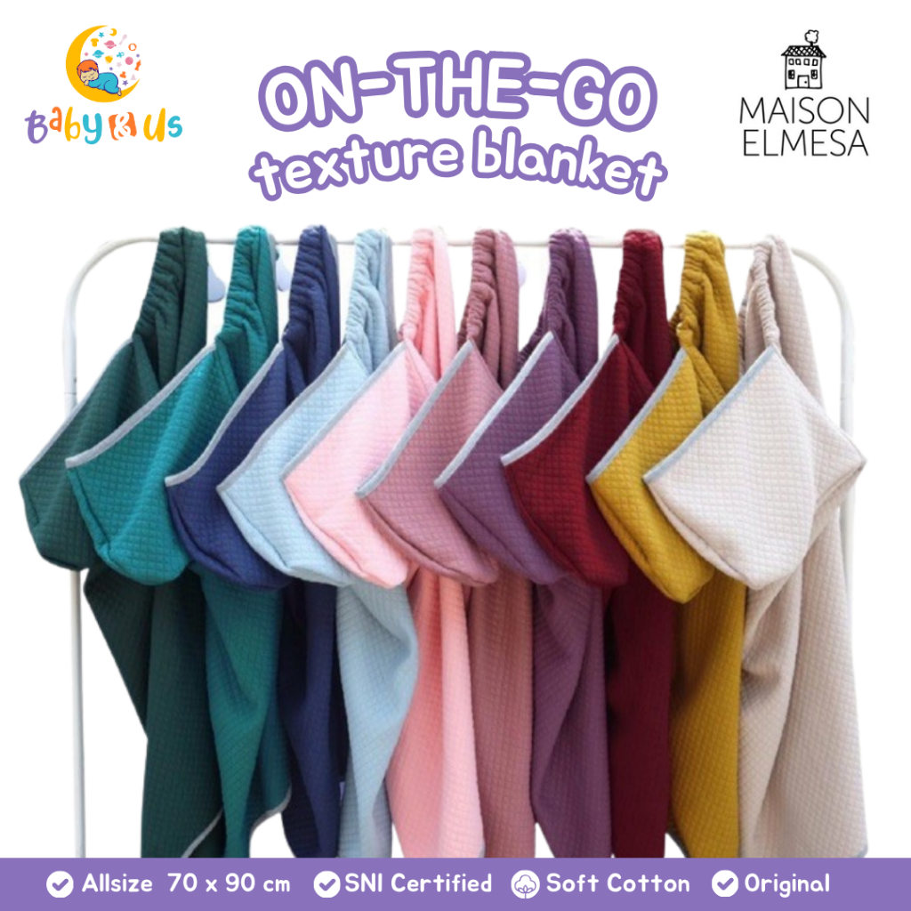 Jual Maison Elmesa On The Go Blanket Cotton Texture - Selimut Bayi ...